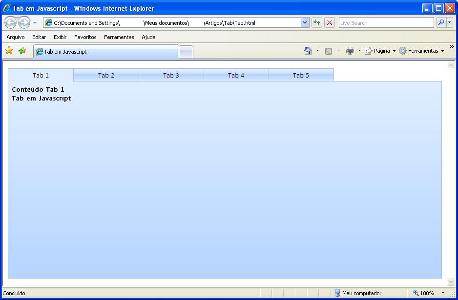 Criando Tabs no Javascript - DevMedia