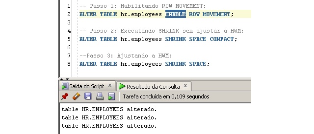 Compactando tabelas com o SHRINK em Bancos de Dados Oracle - DevMedia