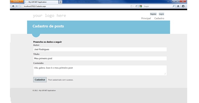 Criando um sistema de postagens em ASP.NET - DevMedia