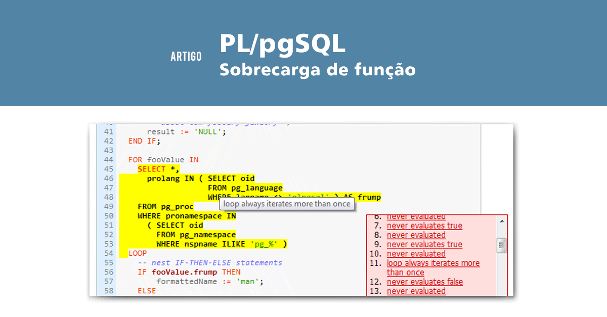 Stored Procedures No Postgresql Plpgsql E Sobrecarga De Função Devmedia